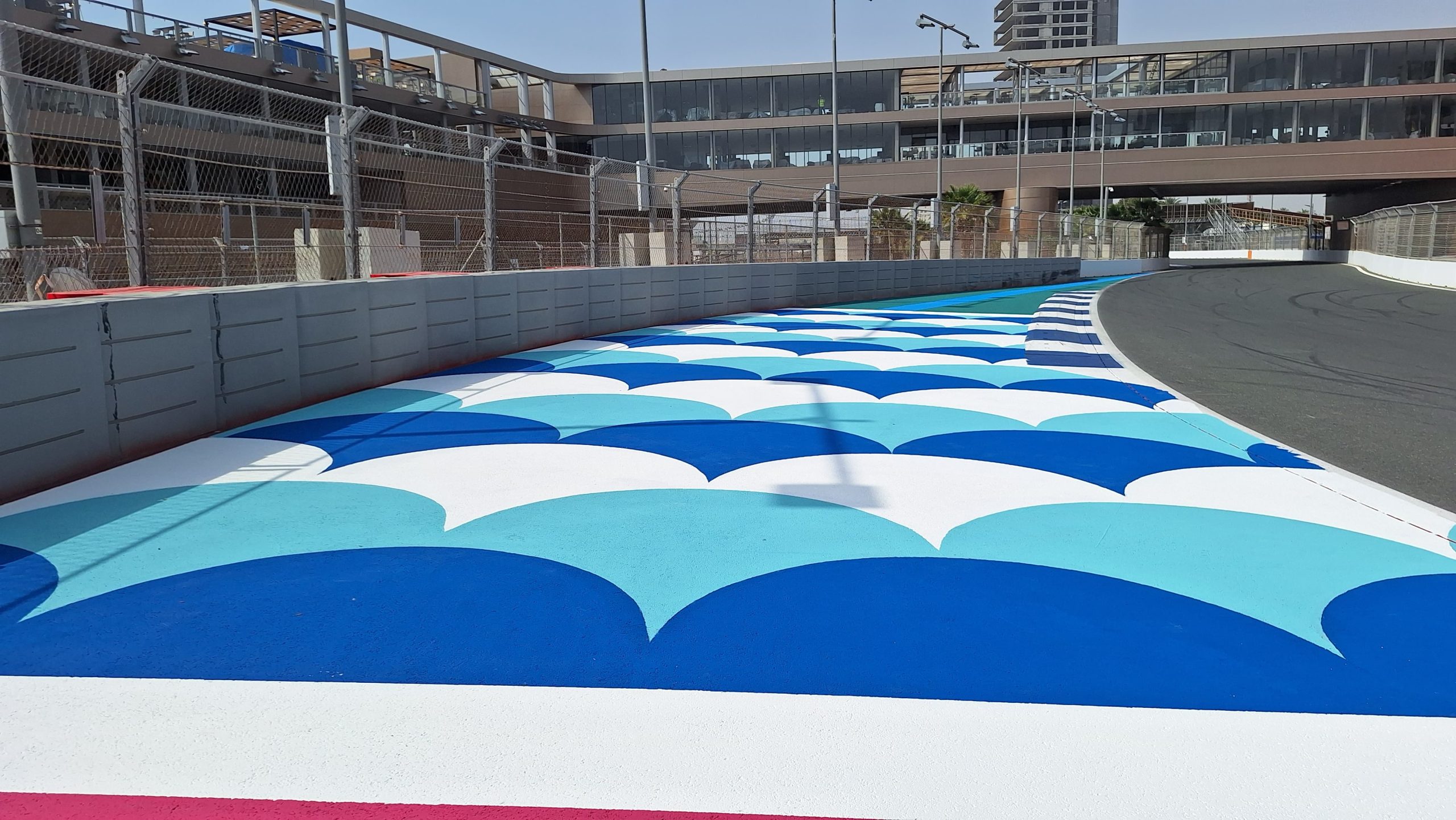 Race Track Design Installation, Jeddah Corniche, Saudi F1 - Roadgrip