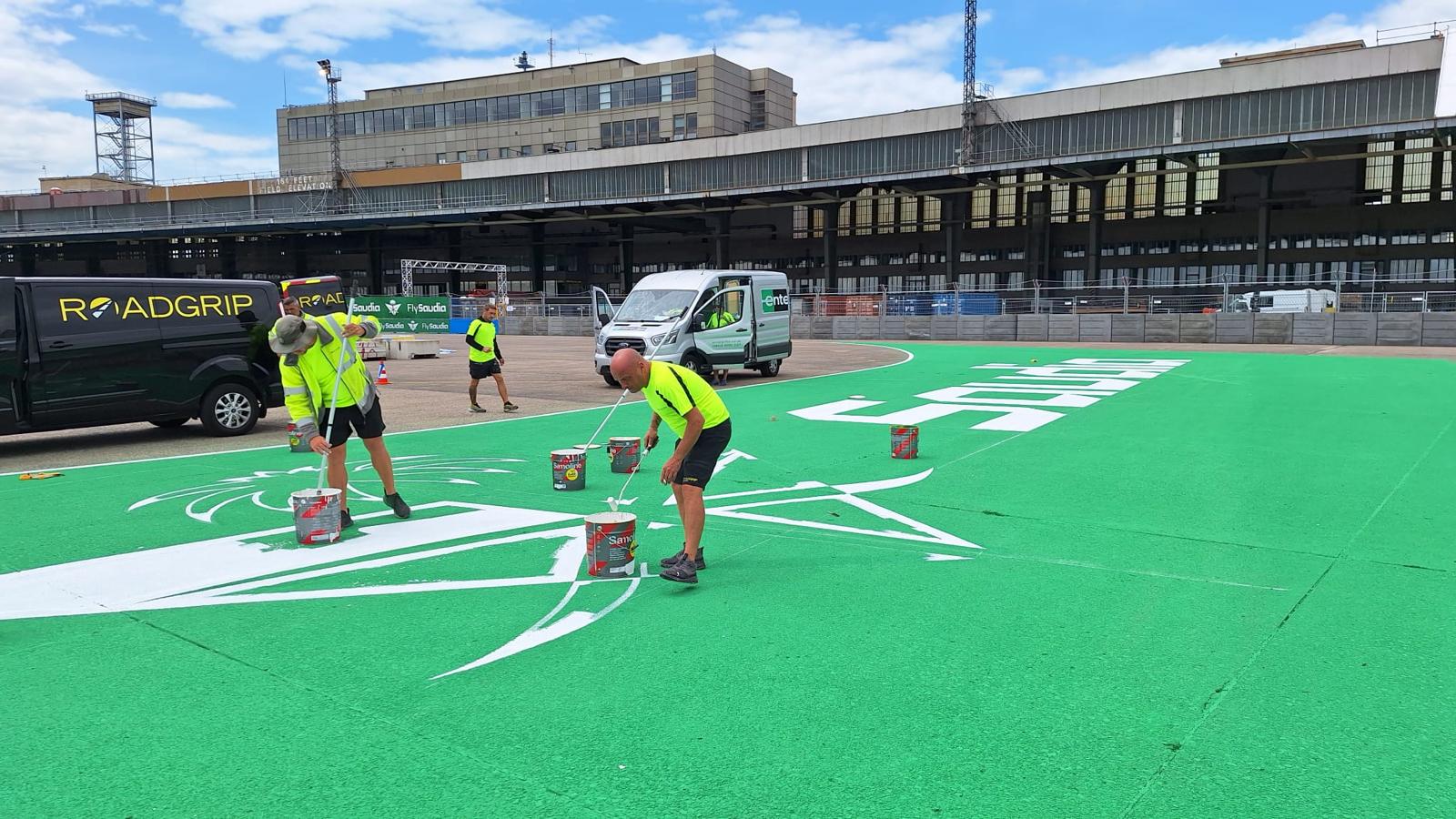 Eco-Conscious Motorsport Track Marking, Formula E, Berlin - Roadgrip