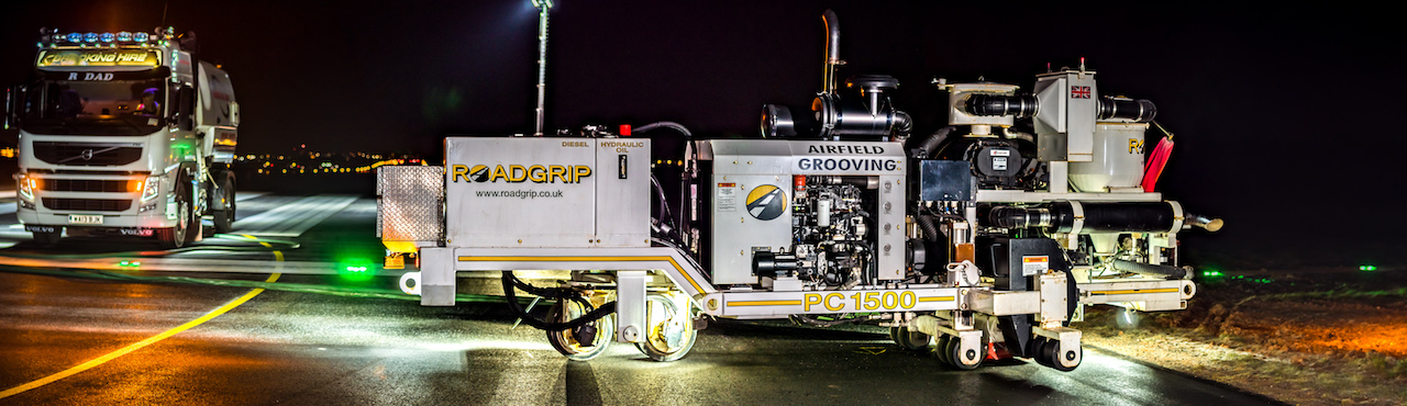 Runway Markings & Grooving at Exeter Airport - Roadgrip